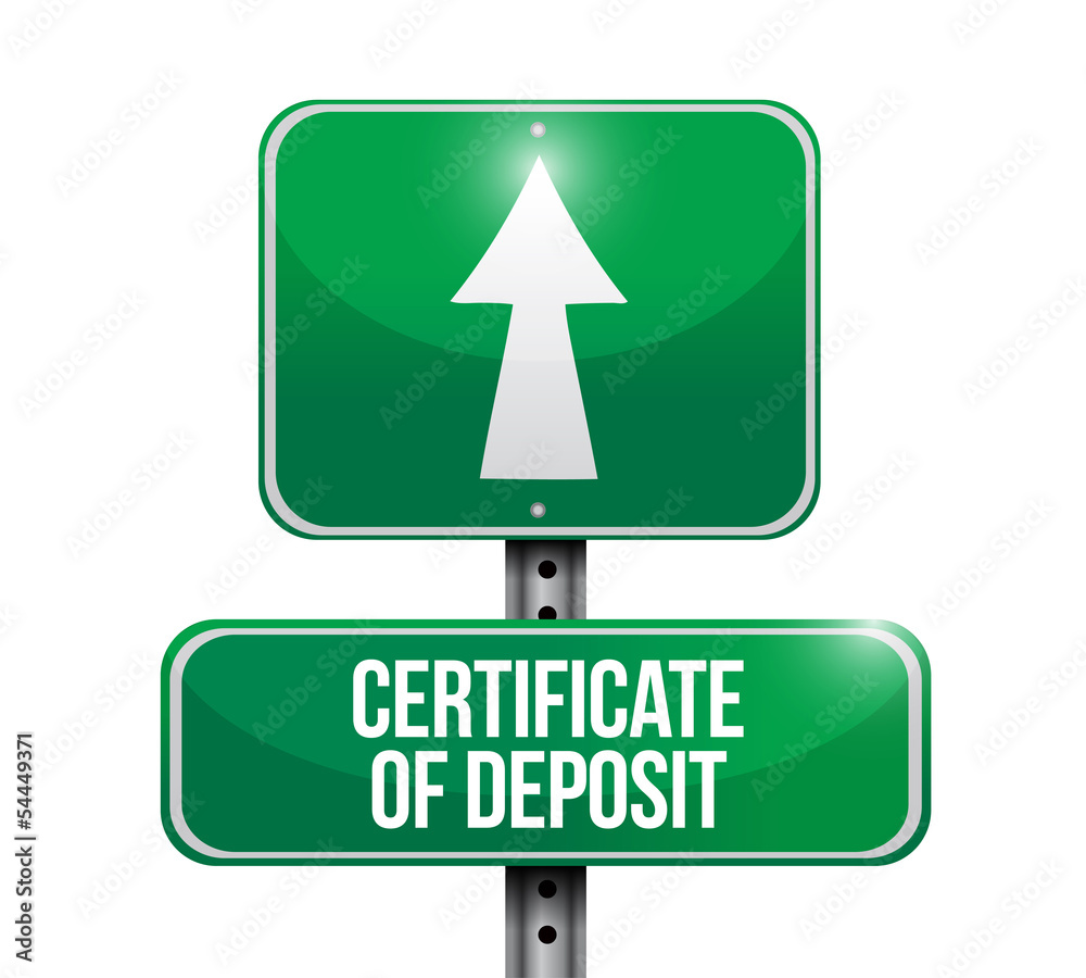 certificate of deposit road sign illustrations Stock Illustration ...