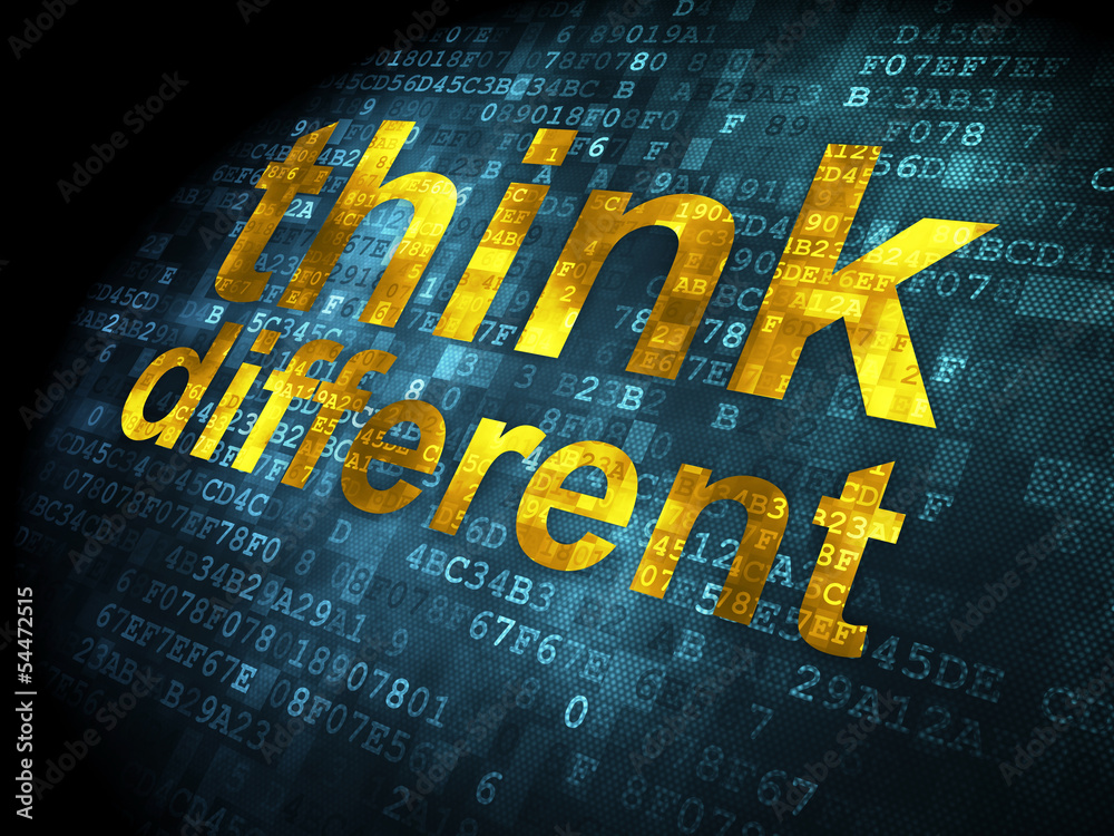 Education concept: Think Different on digital background Stock ...