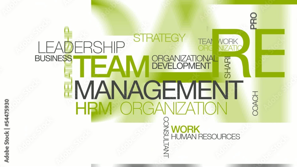 Team management hrm word tag cloud animation Stock Video | Adobe Stock