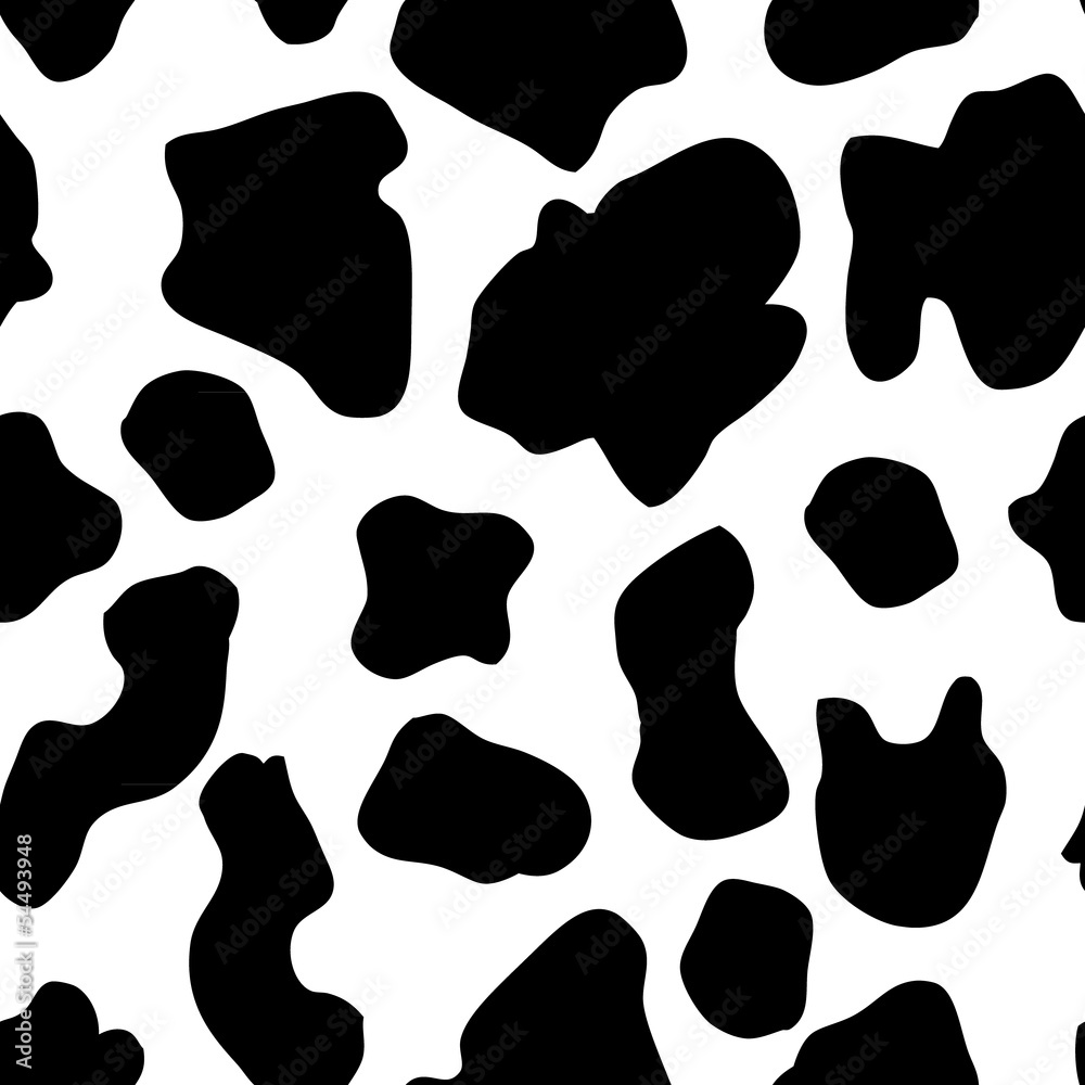Seamless Cow Pattern Stock Vector | Adobe Stock