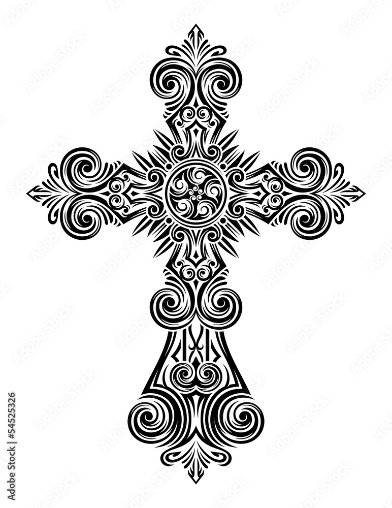 Vintage Cross Vector Stock Vector | Adobe Stock