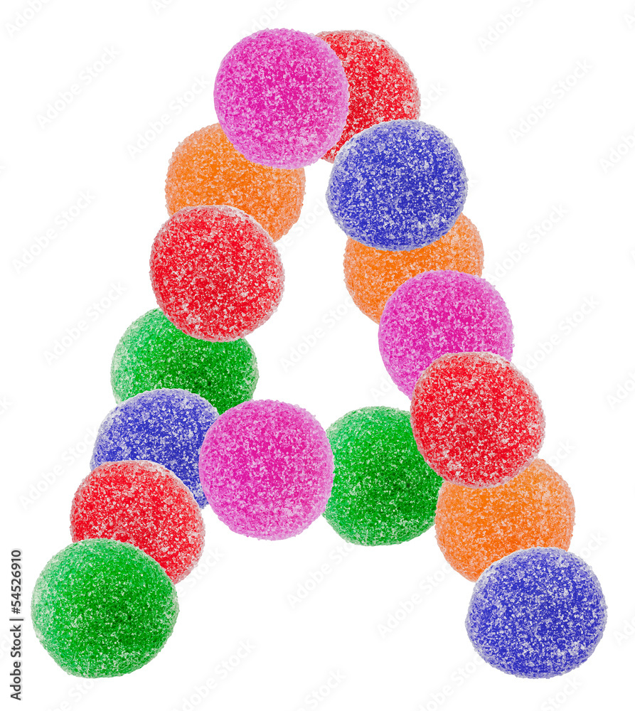 Jelly Alphabet Letter A Stock Photo | Adobe Stock