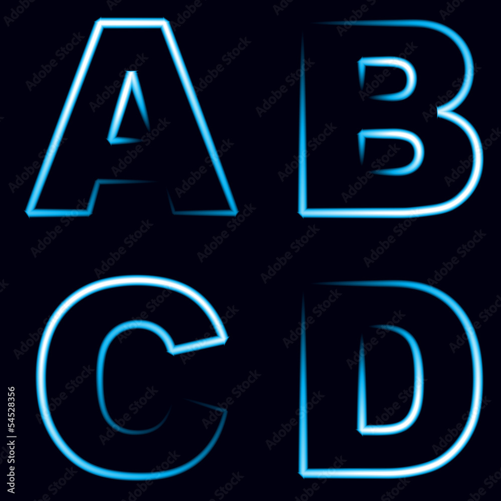 neon alphabet letters background Stock Vector | Adobe Stock