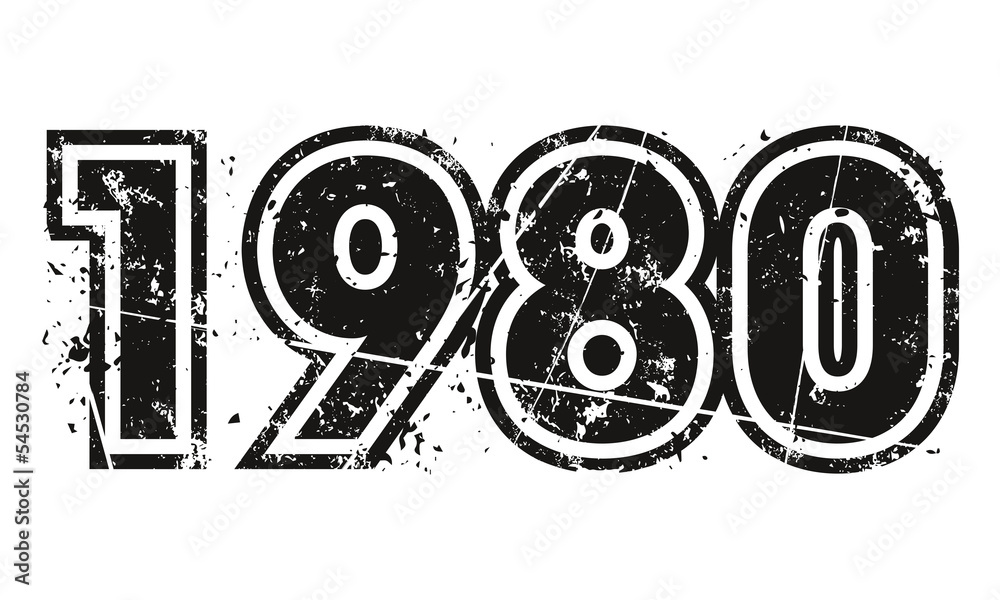 Jahrgang 1980 Stock Vektorgrafik Adobe Stock