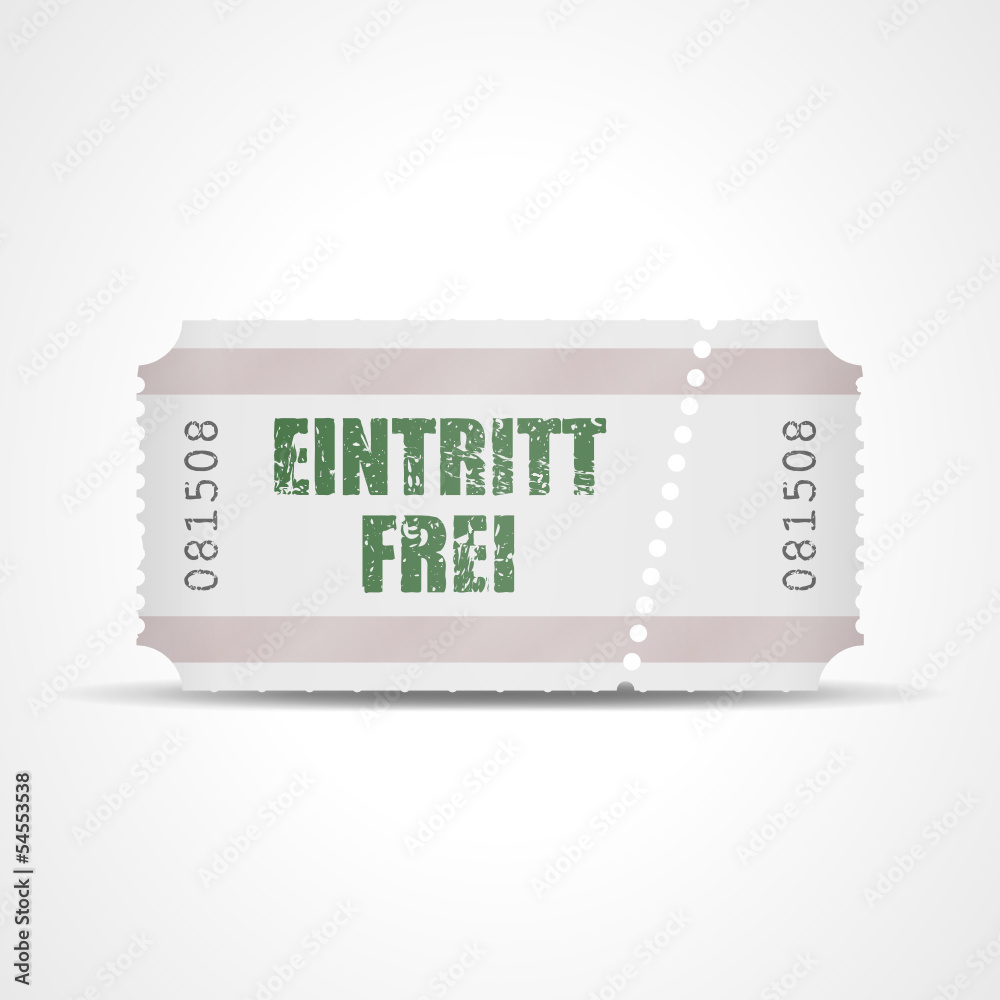 ticket v3 eintritt frei I Stock Vector | Adobe Stock