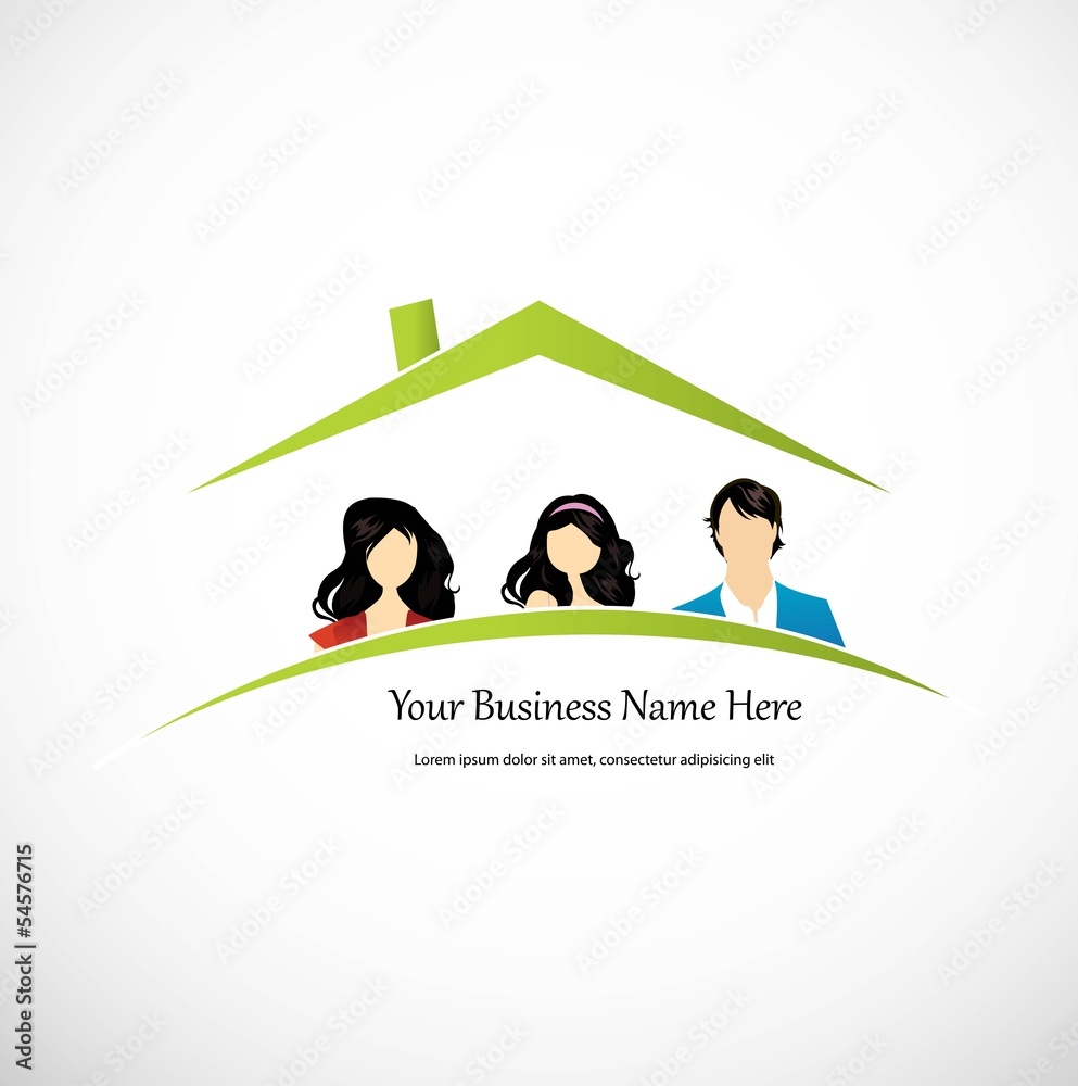 Vector house design for a family Stock Vector | Adobe Stock