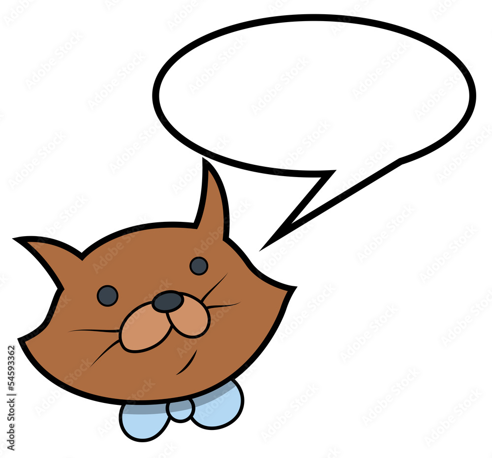 Cat Saying - Vector Cartoon Illustration Stock Vector | Adobe Stock