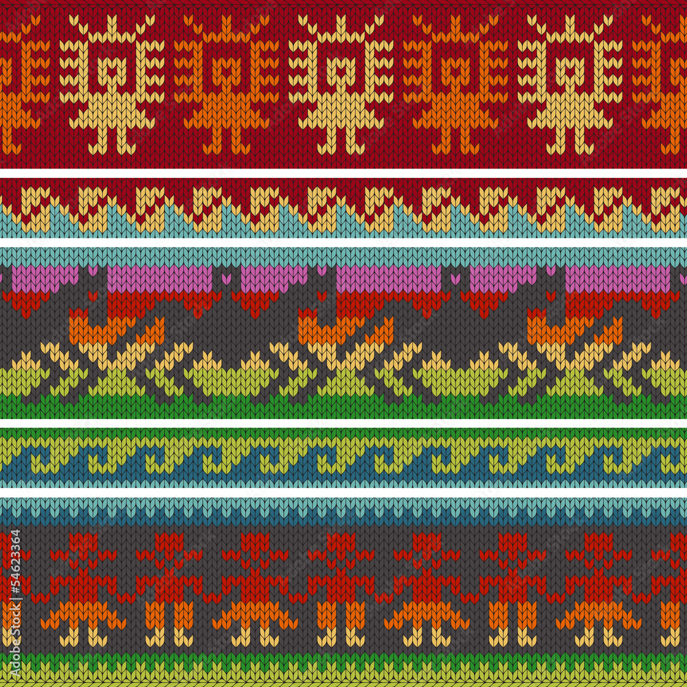 Traditional andean knitting patterns Stock Vector | Adobe Stock