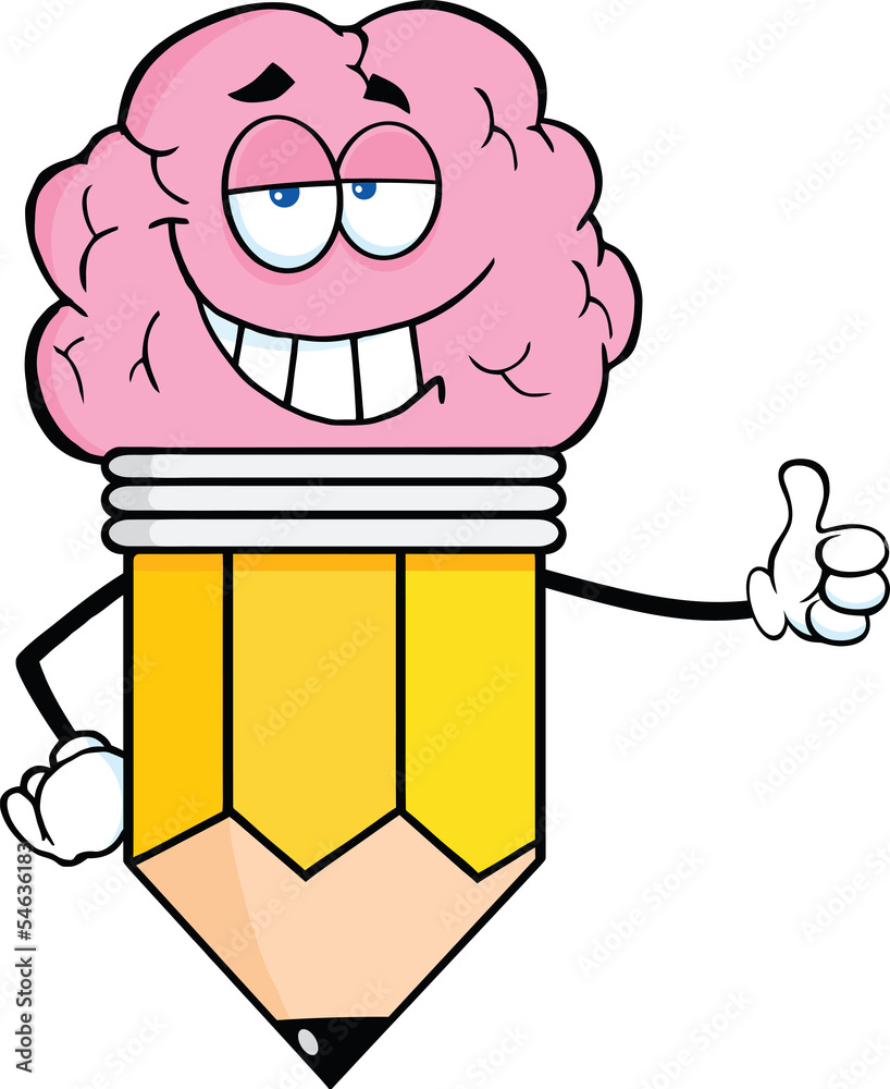 Big Brain Cartoon Character