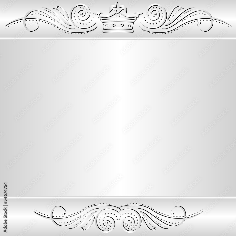 silver background with crown Stock Vector | Adobe Stock