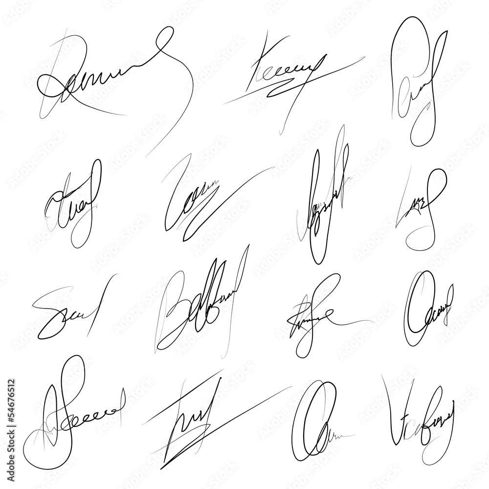 Autograph vector sign Stock Vector | Adobe Stock