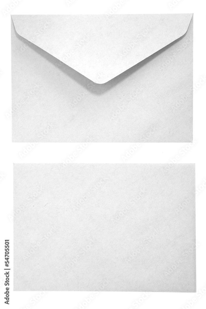 Blank envelope isolated on white background Stock Photo | Adobe Stock