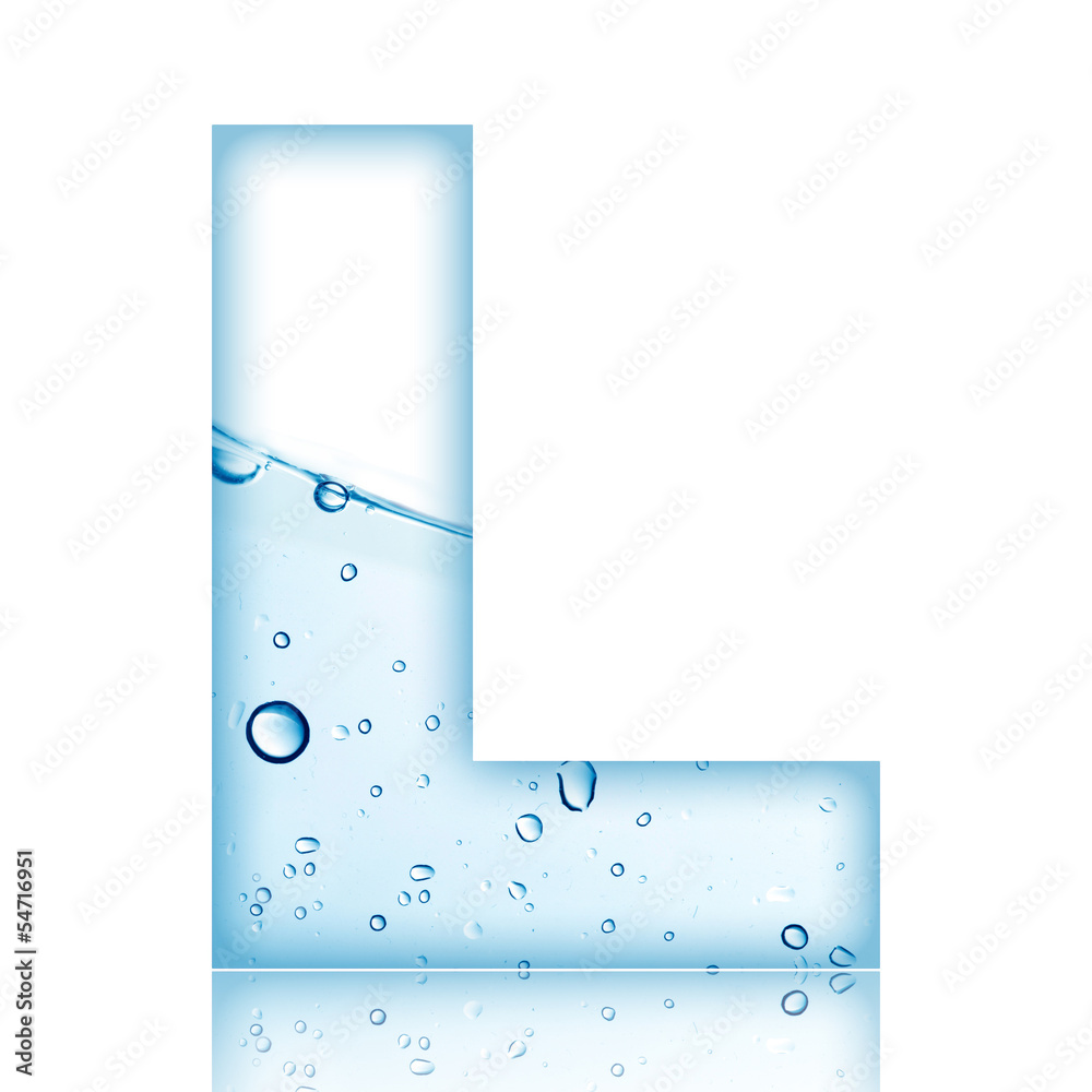 Water and water bubble alphabet letter. Stock Illustration | Adobe Stock