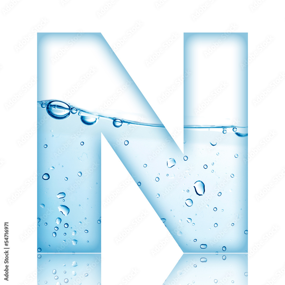 Water and water bubble alphabet letter. Stock Illustration | Adobe Stock