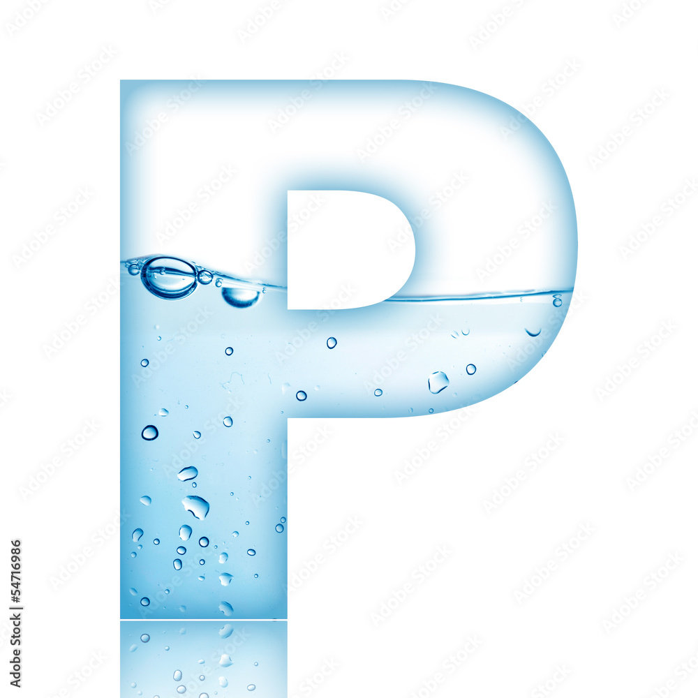 Water and water bubble alphabet letter. Stock Illustration | Adobe Stock
