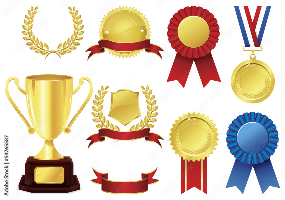 Awards icon set Stock Vector | Adobe Stock