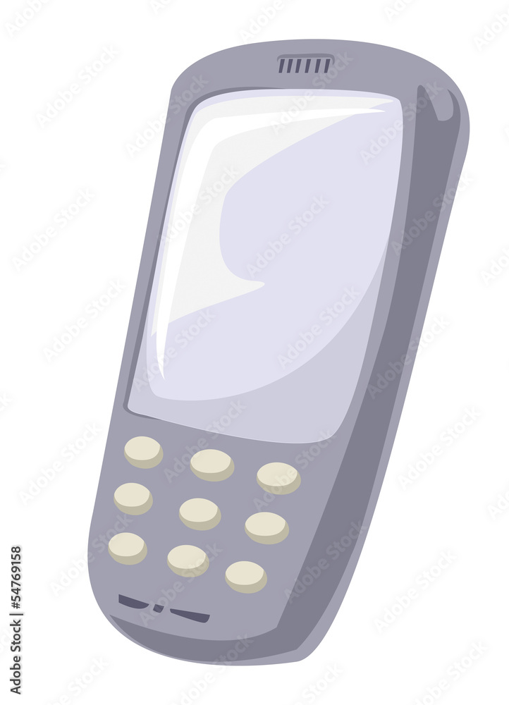 Cartoon mobile phone vector illustration Stock Vector | Adobe Stock