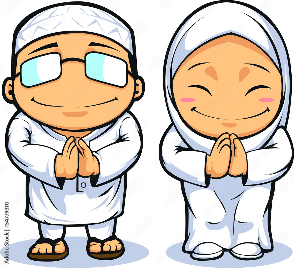 Musling Tegning Plakat, Poster Muslim Man Praying – Billede Til