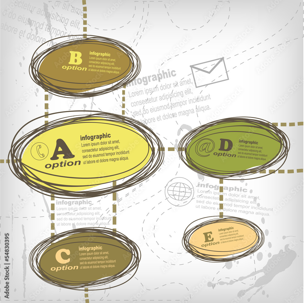 The infographics background sketch on paper Stock Vector | Adobe Stock