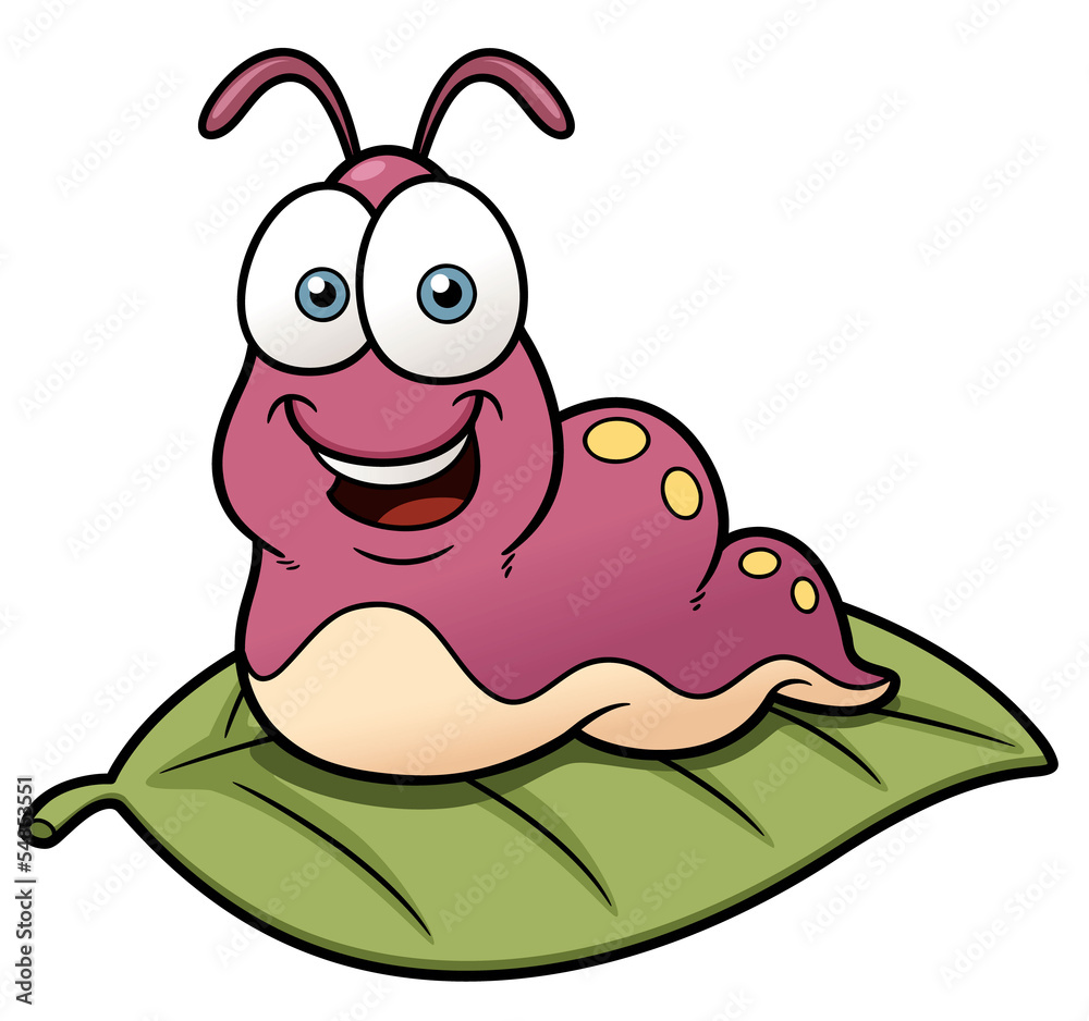 Vector illustration of Cartoon worm Stock Vector | Adobe Stock