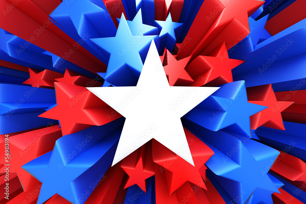 Red, white and blue stars Stock Illustration | Adobe Stock