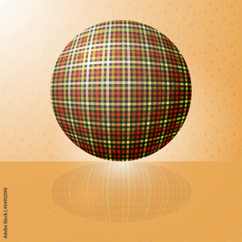 ball with the texture of fabric and a reflection on the surface Stock ...