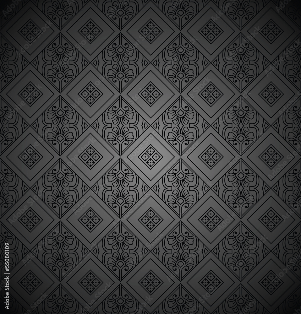 Seamless royal dark wallpaper Stock Vector | Adobe Stock
