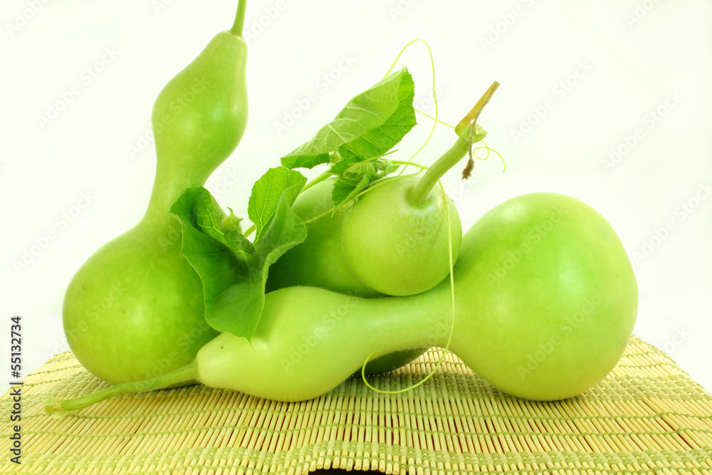 bottle gourd in white background Stock Photo | Adobe Stock
