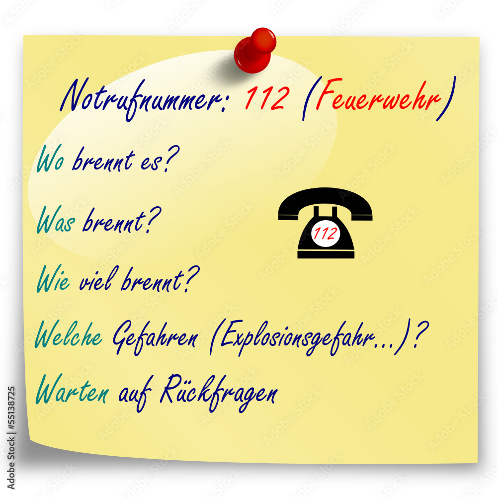 die 5 W - fragen der Feuerwehr Stock-Vektorgrafik | Adobe Stock