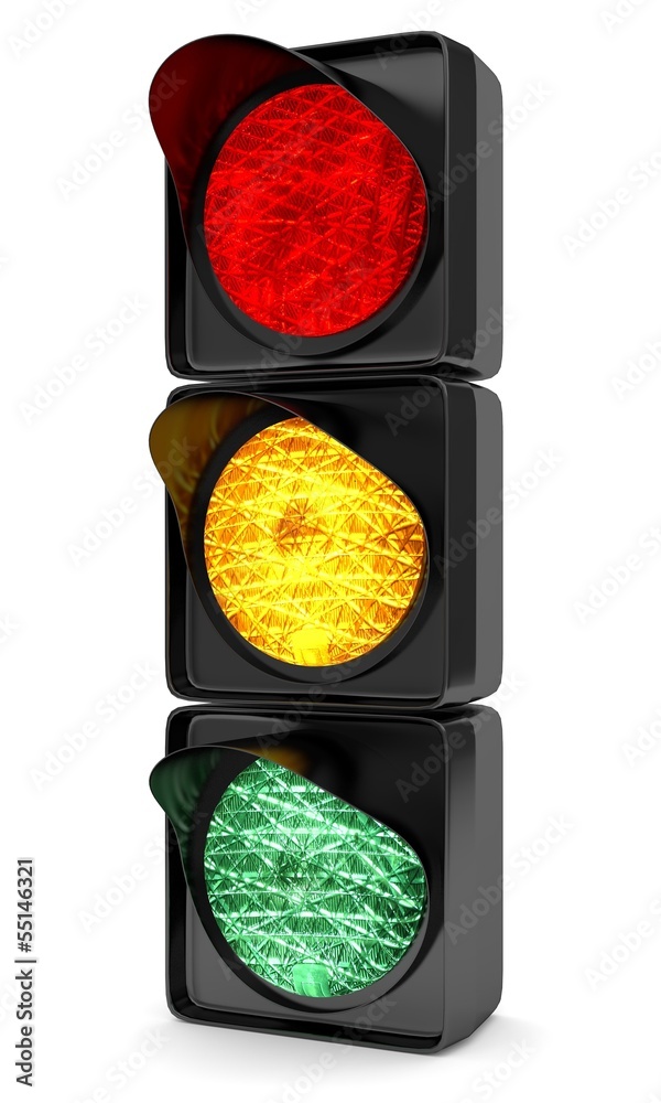ampel rot gelb grün Stock-Illustration | Adobe Stock