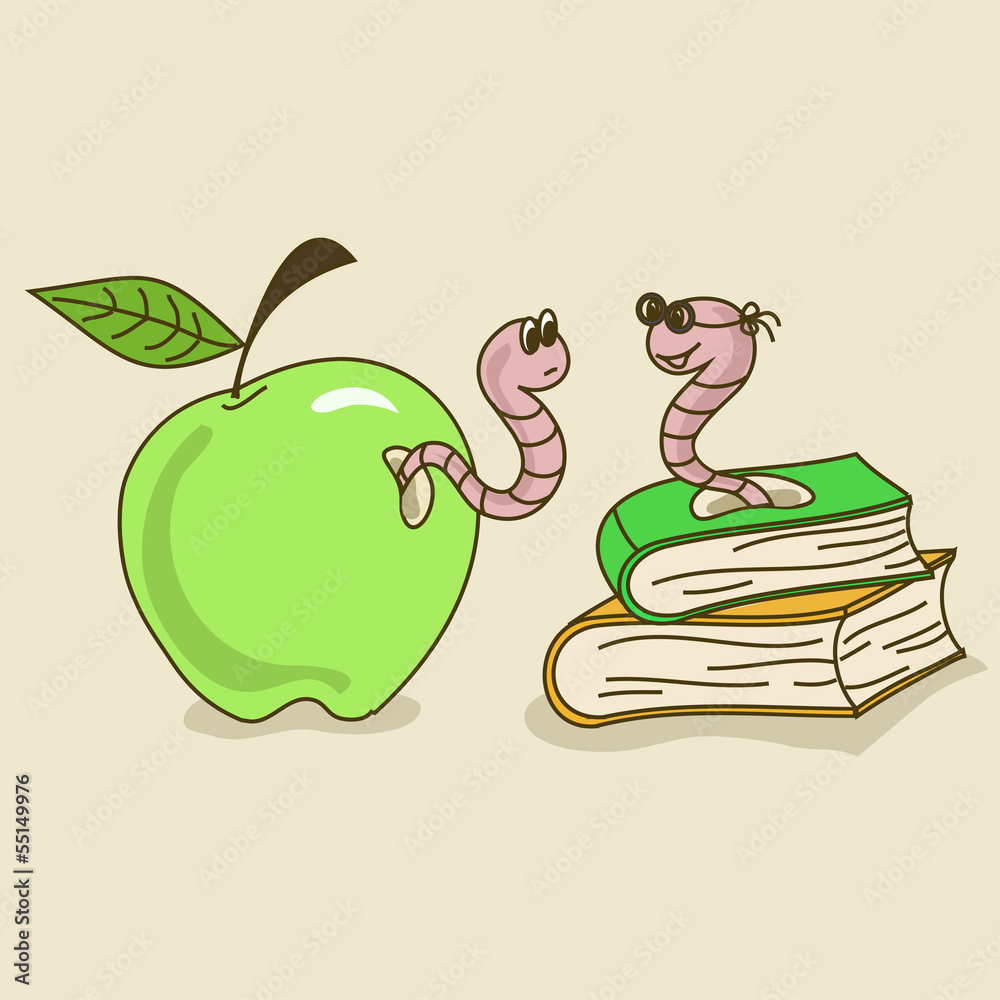 Bookworm Apple