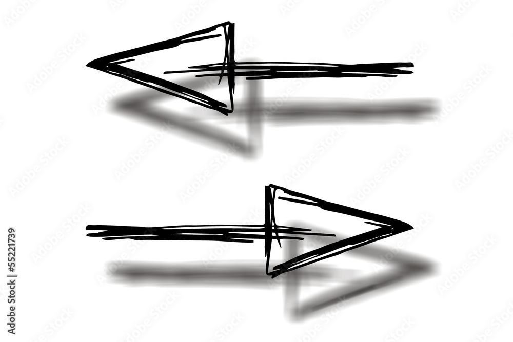 Pfeile Rechts / Links...Silhouette Stock-Illustration | Adobe Stock