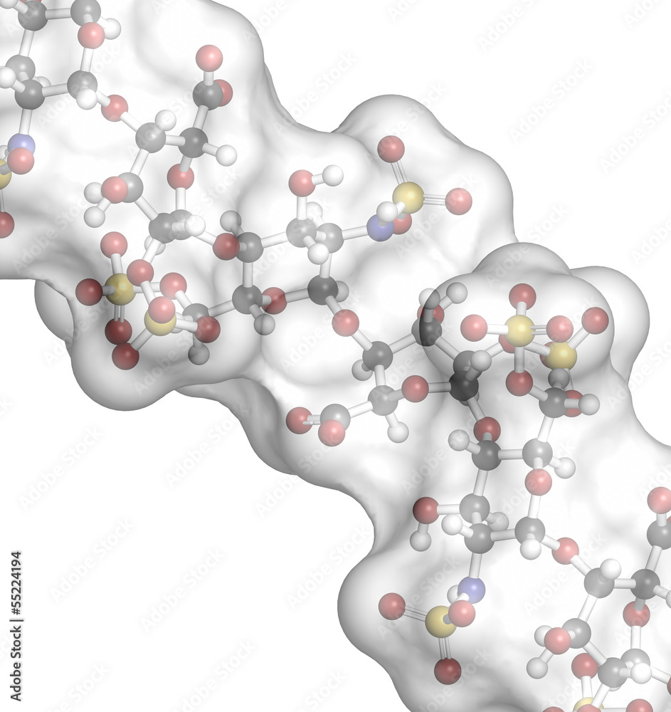Heparin anticoagulant drug, chemical structure. Stock Illustration ...