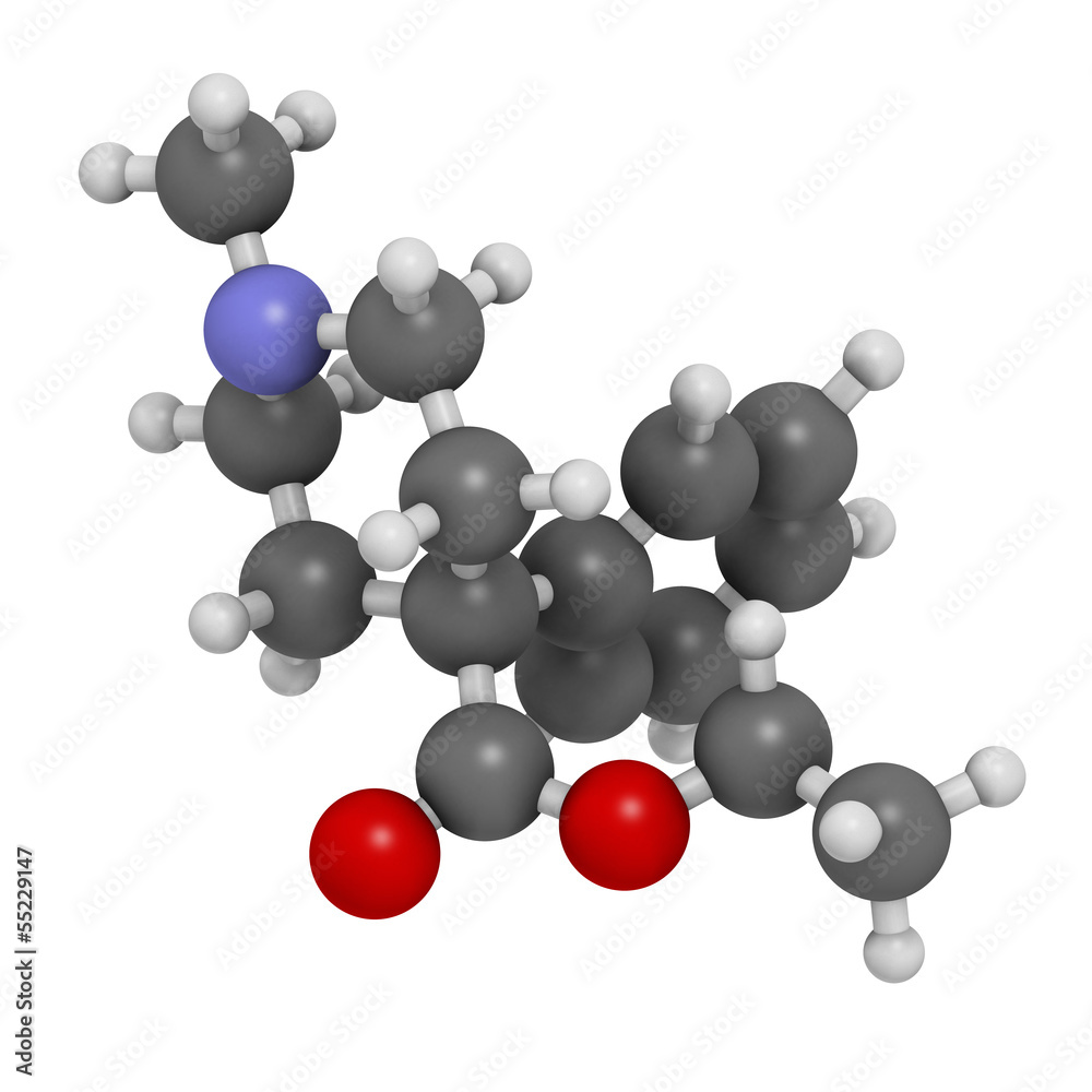 Pethidine opioid analgesic drug, chemical structure. Stock Illustration ...