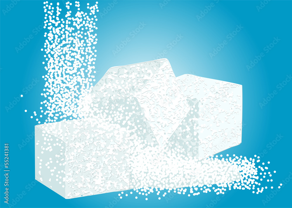 granulated sugar and lump sugar Stock Vector | Adobe Stock