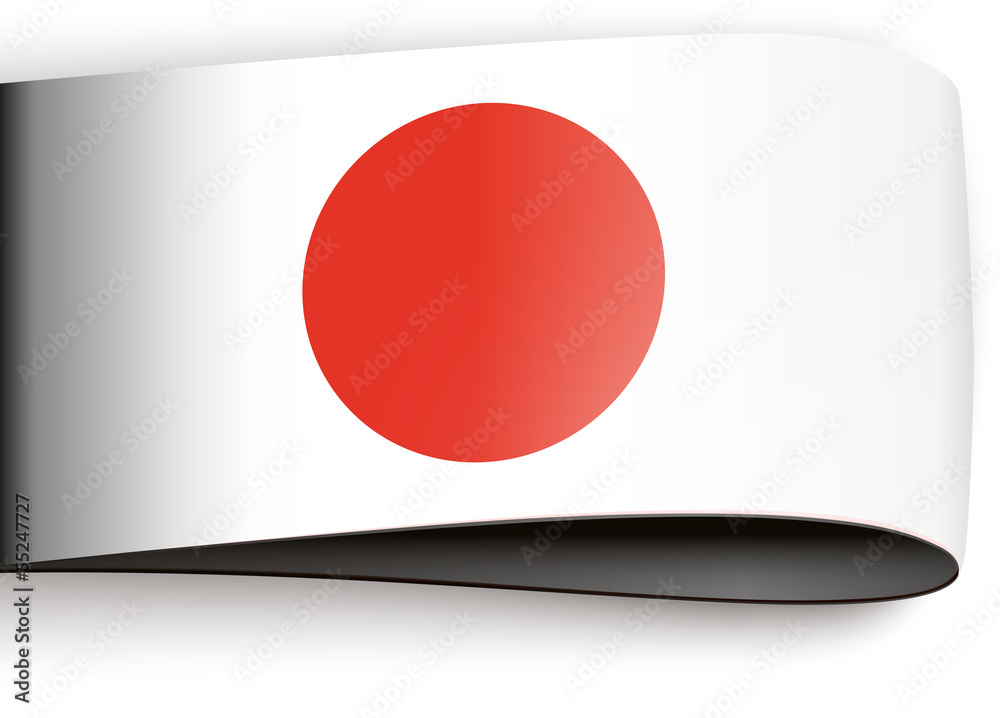 vector product label japanese flag Stock Vector | Adobe Stock