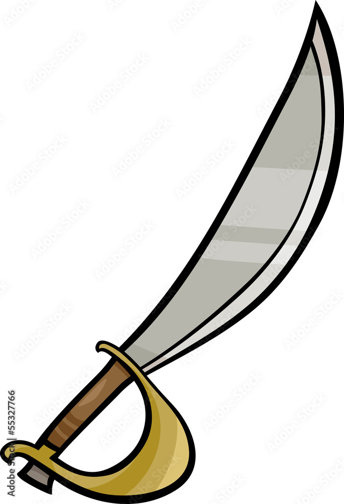 sabre clip art cartoon illustration Stock Vector | Adobe Stock