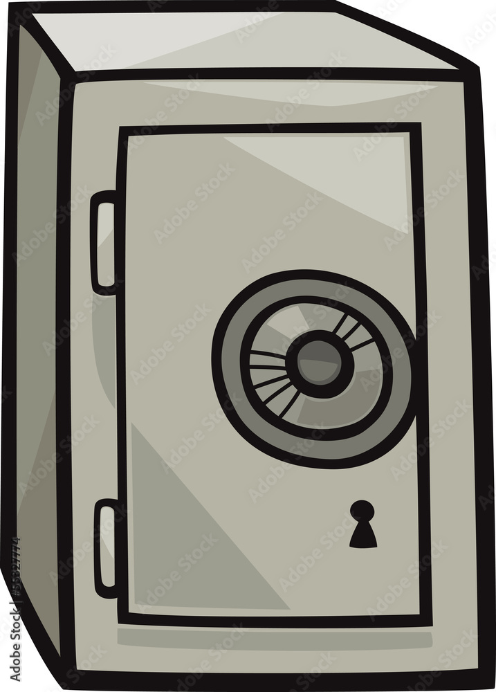 safe clip art cartoon illustration Stock Vector | Adobe Stock