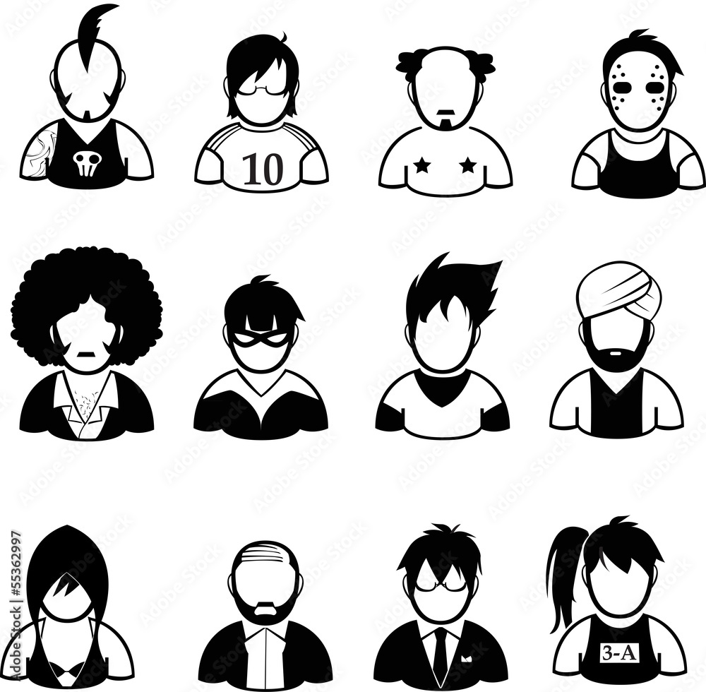 set of people icon Stock Vector | Adobe Stock