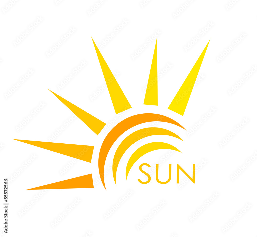 Sun label Stock Vector | Adobe Stock