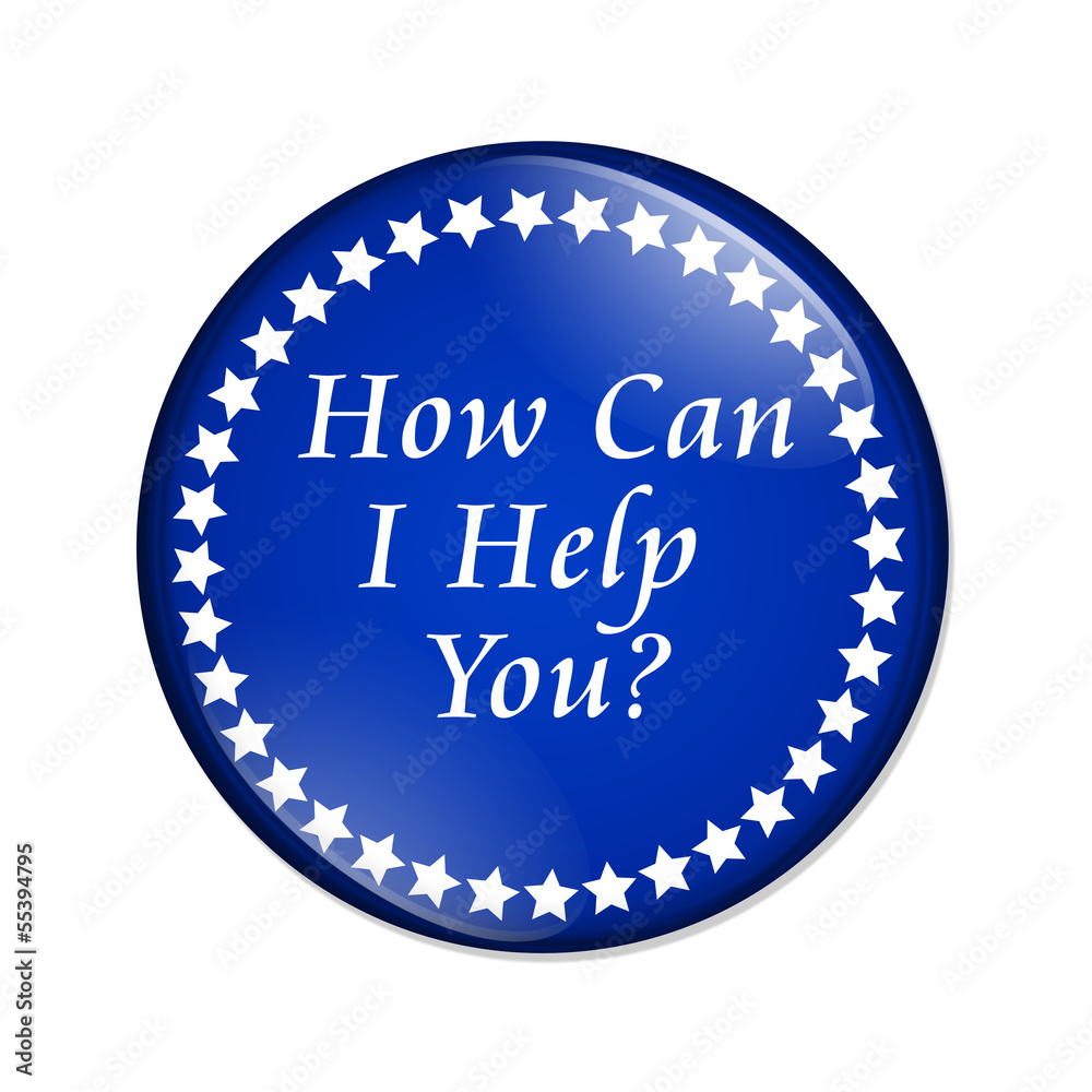 How Can I Help You button Stock Photo | Adobe Stock
