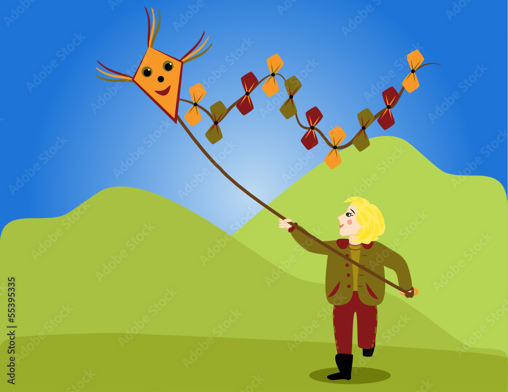 Drachen steigen lassen Stock Vector | Adobe Stock