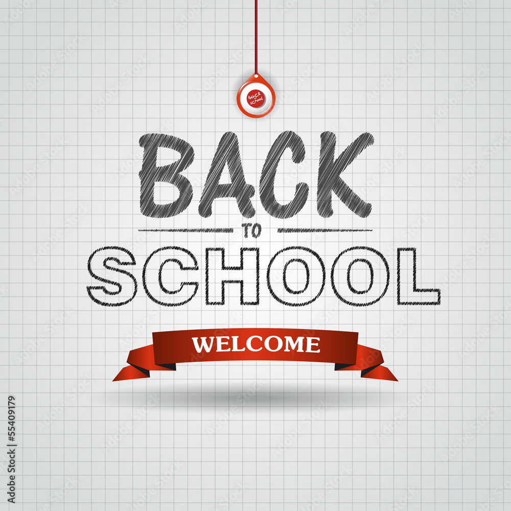 Welcome Back to school background Stock Vector | Adobe Stock