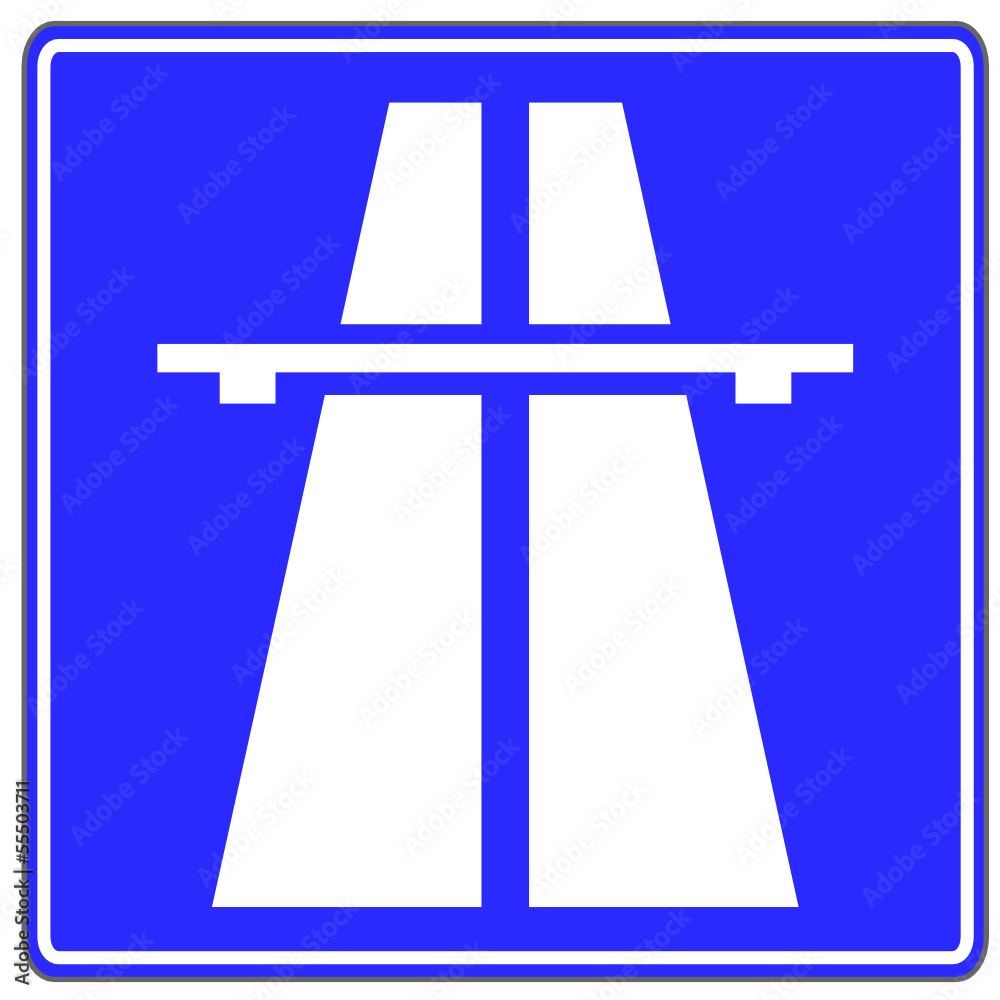 Autobahn Schild blau #130824-svg01 Stock-Vektorgrafik | Adobe Stock