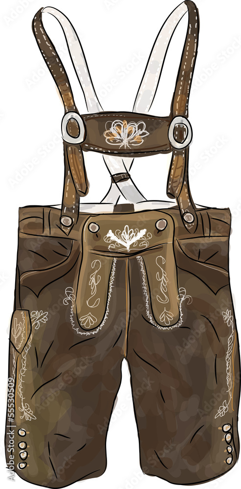 lederhose vektor gemalt Stock Vector | Adobe Stock