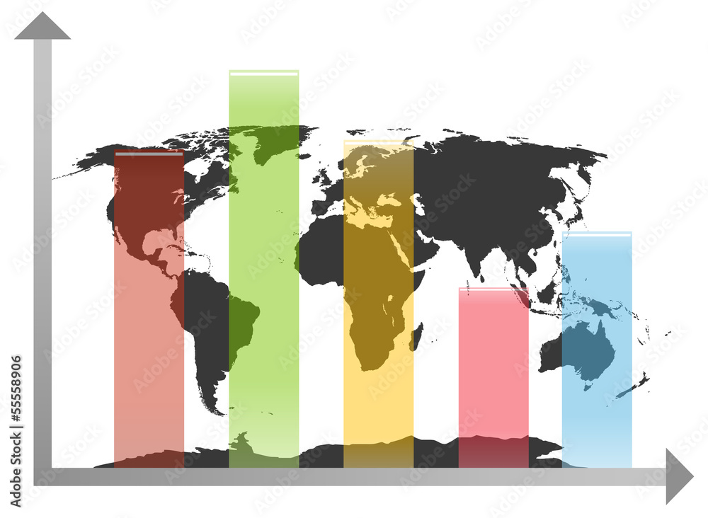 World Map Chart Stock Vector | Adobe Stock