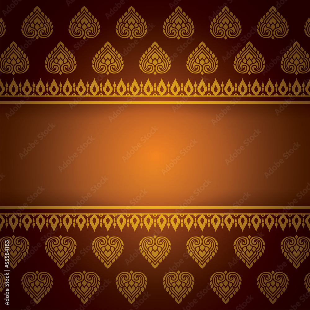 Thai Art Background, Thai art pattern vector. Stock Vector | Adobe Stock