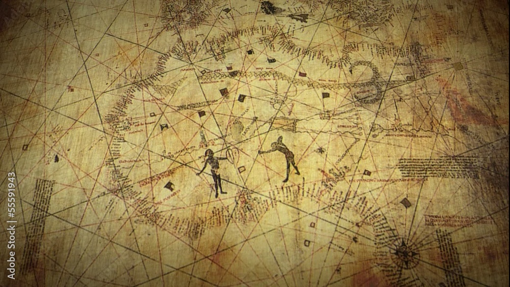Ancient Map Animation Stock Video | Adobe Stock