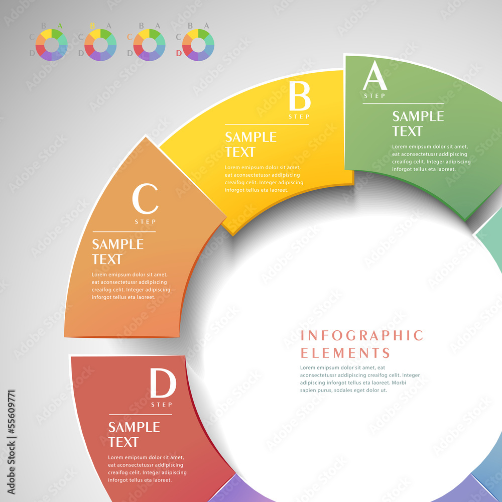 vector abstract 3d paper infographics Stock Vector | Adobe Stock