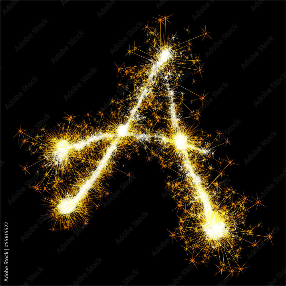 Vector sparkler alphabet. Stock Vector | Adobe Stock